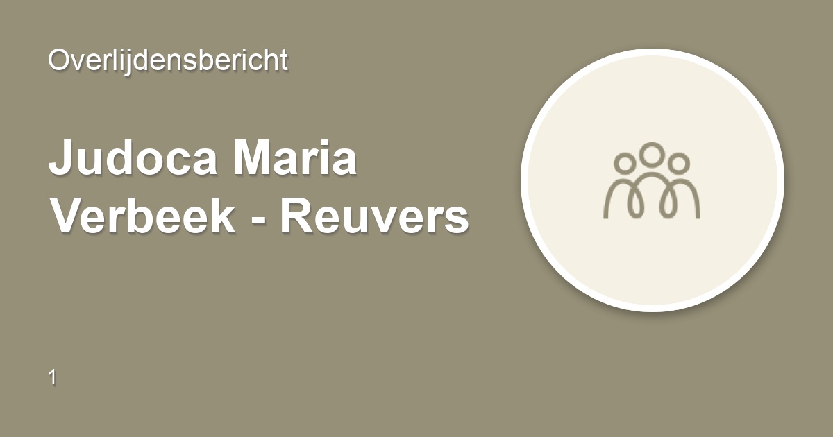 Judoca Maria Verbeek - Reuvers 14 december 2016 • overlijdensbericht en ...