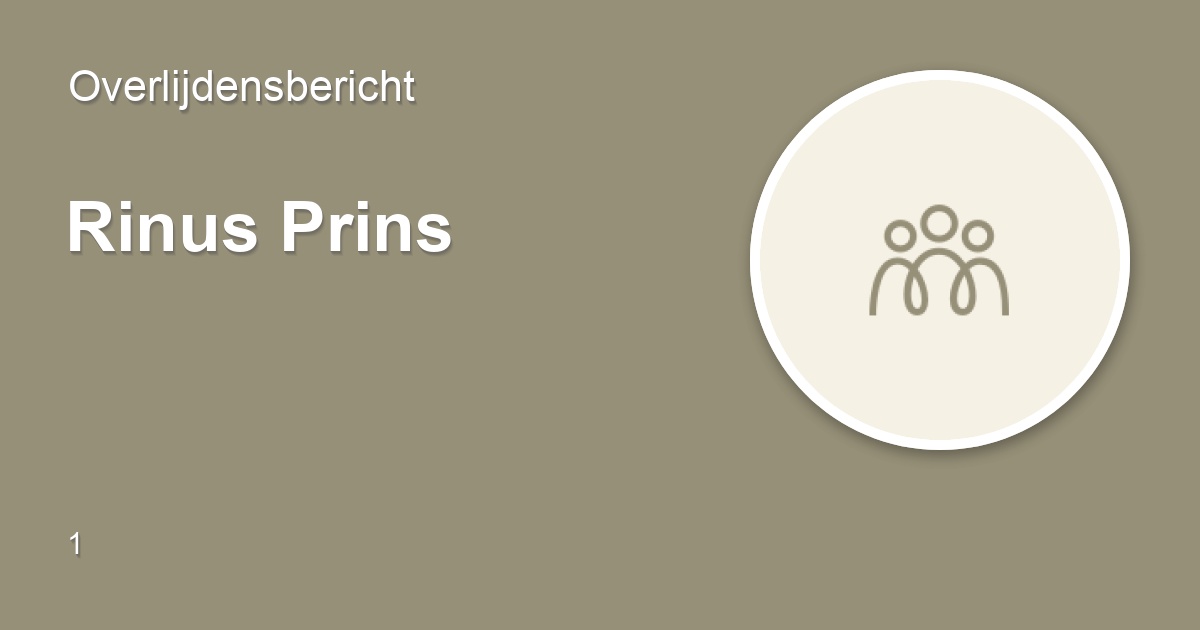 Rinus Prins 14 augustus 2016 • overlijdensbericht en condoleances ...