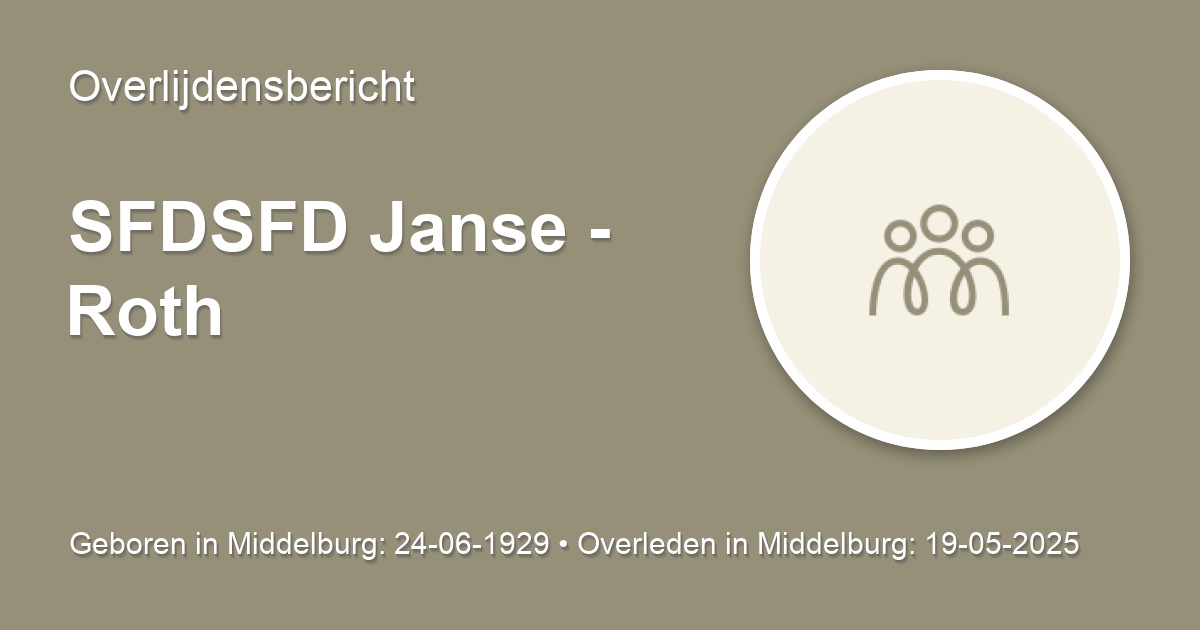 Leona Johanna Janse-Roth 19 mei 2025 • overlijdensbericht en ...